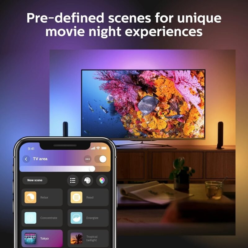 Philips Hue Smart Play Light Bar – White & Color Ambiance LED, App ...